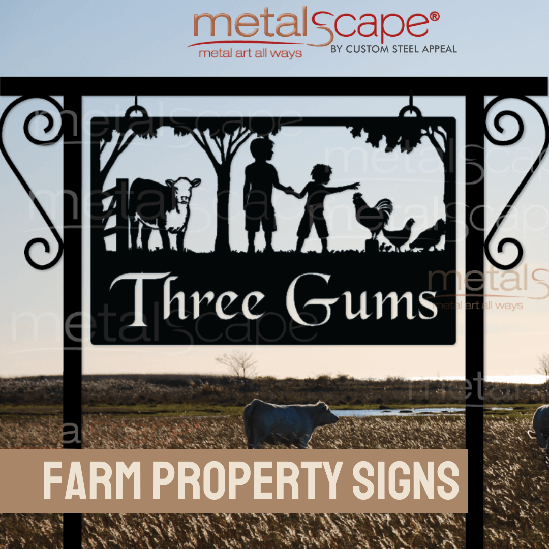 Metalscape Farm Property Signs – Custom Steel Appeal
