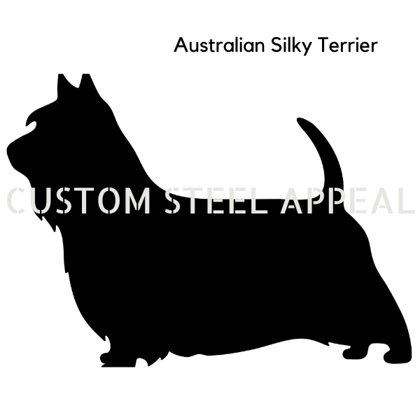 Australian Silky Terrier Shut the Gate Dog Sign | Custom Steel Appeal