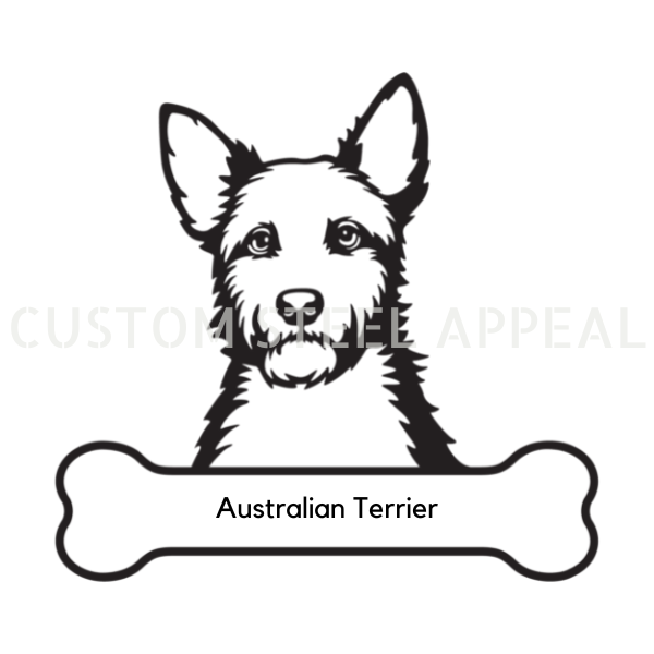 Australian Terrier Dog Portrait Signs – Custom Steel Appeal
