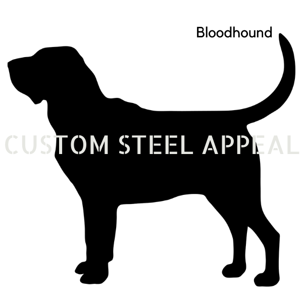 Bloodhound Shut the Gate Dog Sign | Custom Steel Appeal