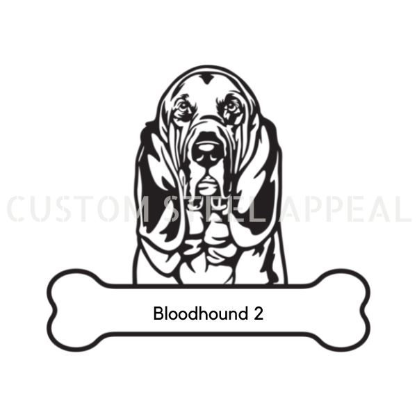 Bloodhound 2 Dog Portrait Signs – Custom Steel Appeal