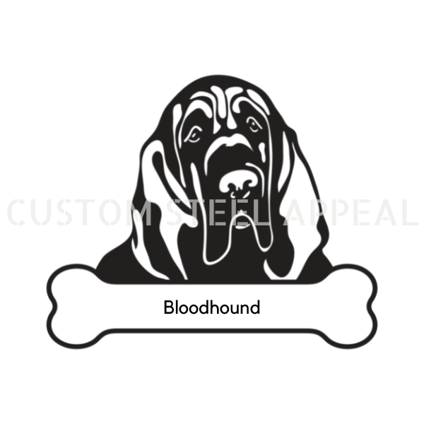 Bloodhound Dog Portrait Signs – Custom Steel Appeal