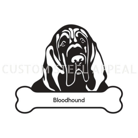 Bloodhound Dog Portrait Signs – Custom Steel Appeal