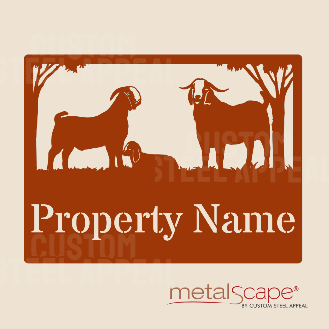 Boer Goats - Farm Property Sign – Custom Steel Appeal