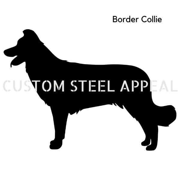 Border Collie Shut the Gate Dog Sign | Custom Steel Appeal