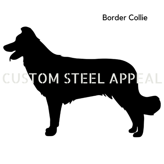 Custom Made Border Collie Dog Pet Memorial | Custom Steel Appeal