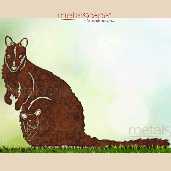 Brush-tailed Rock Wallaby - Female with Joey (Side Profile) – Custom ...