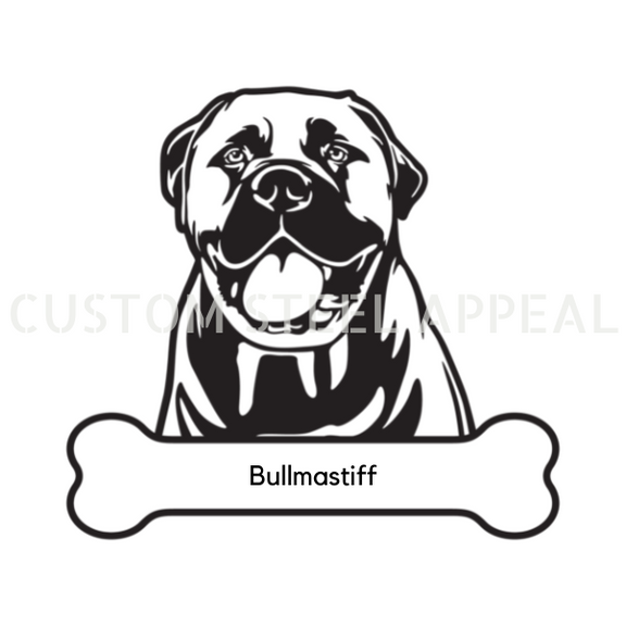 Bullmastiff Dog Portrait Signs – Custom Steel Appeal