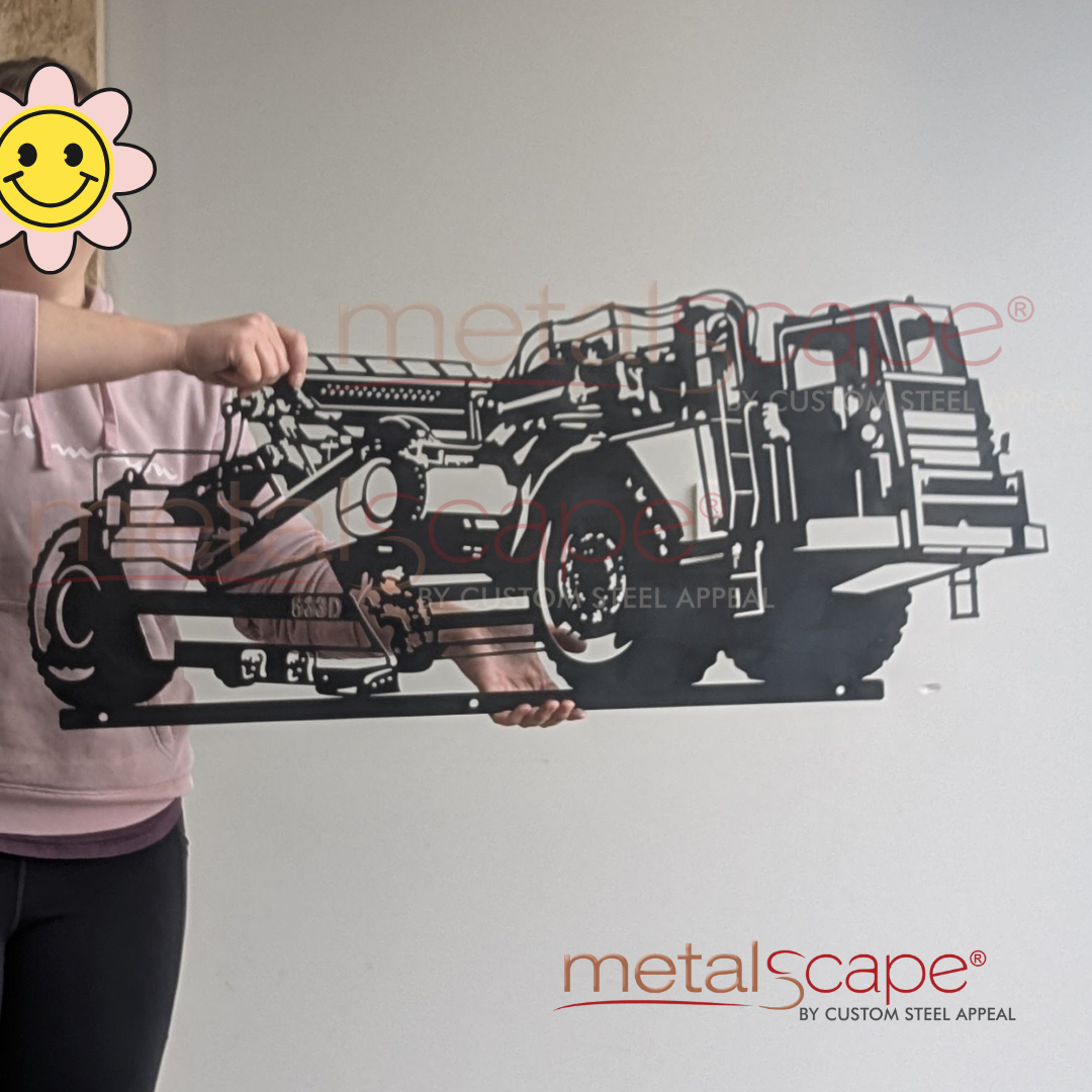 Caterpillar CAT Scraper 633E Wall Art – Custom Steel Appeal