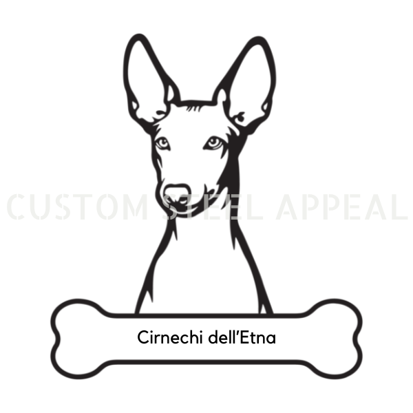Cirnechi Dell'etna Dog Portrait Signs – Custom Steel Appeal
