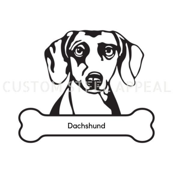 Dachshund Dog Portrait Signs – Custom Steel Appeal