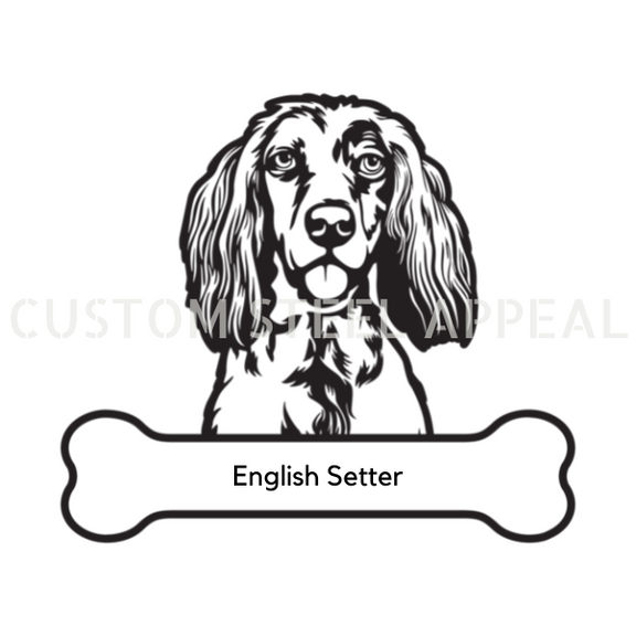 English Setter Dog Portrait Signs – Custom Steel Appeal