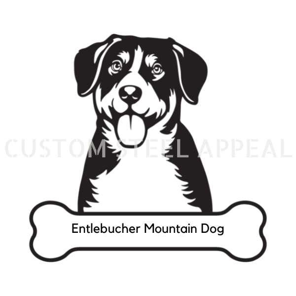 Entlebucher Mountain Dog Portrait Signs – Custom Steel Appeal