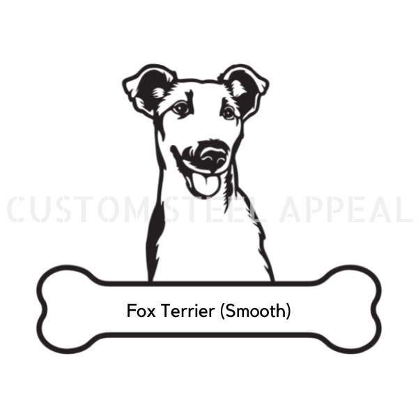 Fox Terrier (Smooth Coat) Dog Portrait Signs – Custom Steel Appeal