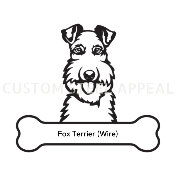Fox Terrier (Wire Coat) Dog Portrait Signs – Custom Steel Appeal