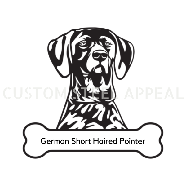 German Short Haired Pointer Dog Portrait Signs – Custom Steel Appeal