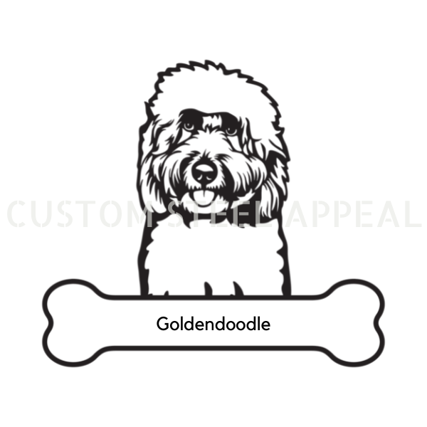 Goldendoodle Dog Portrait Signs – Custom Steel Appeal