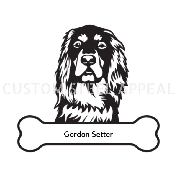 Gordon Setter Dog Portrait Signs – Custom Steel Appeal