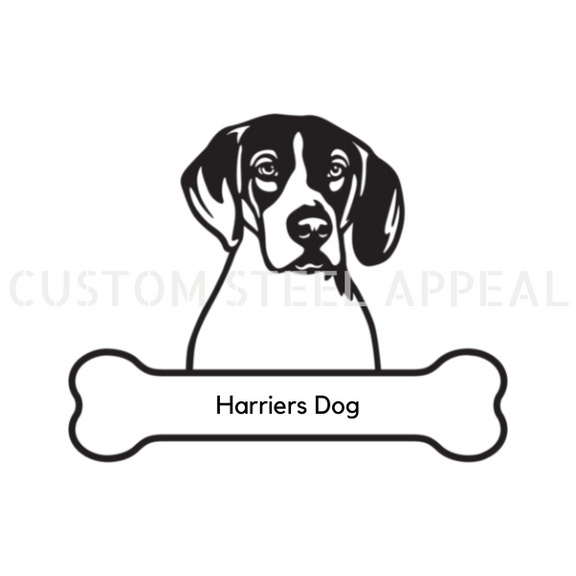 Harrier's Dog Portrait Signs – Custom Steel Appeal