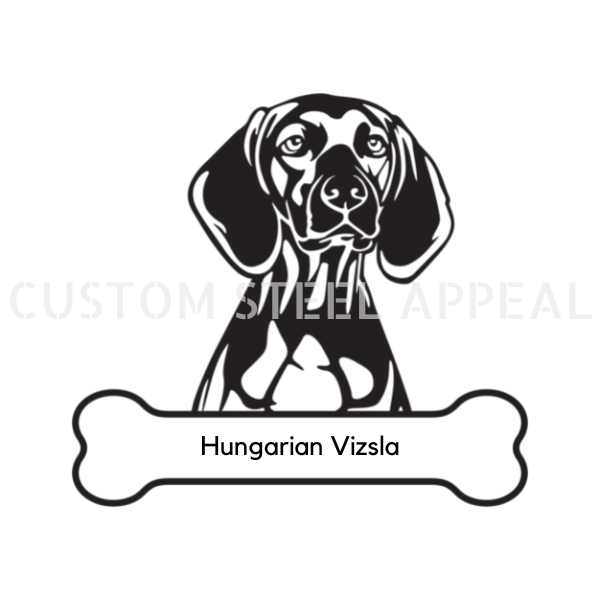 Hungarian Vizsla Dog Portrait Signs – Custom Steel Appeal