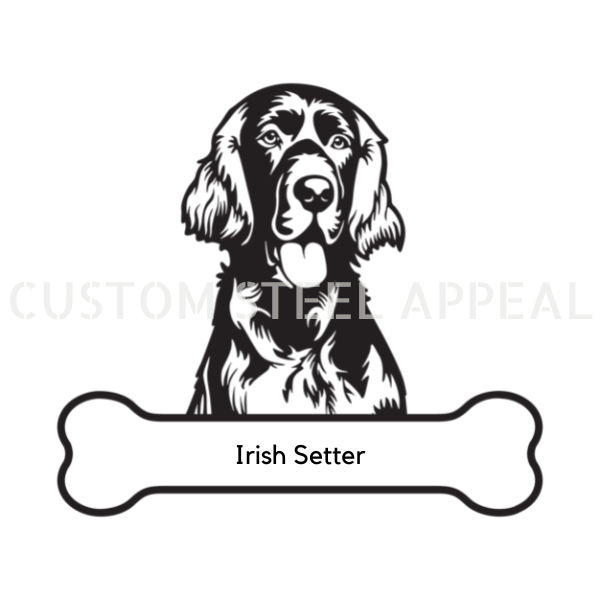 Irish Setter Dog Portrait Signs – Custom Steel Appeal