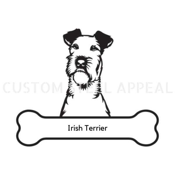 Irish Terrier Dog Portrait Signs – Custom Steel Appeal