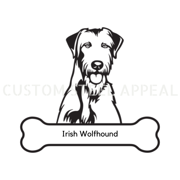 Irish Wolfhound Dog Portrait Signs – Custom Steel Appeal