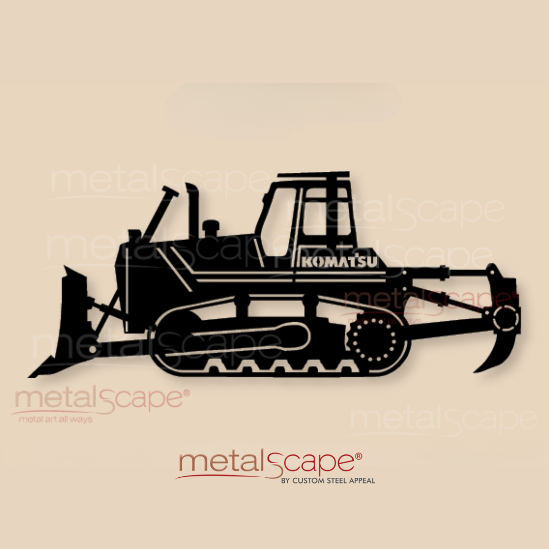 Komatsu Dozer Wall Art – Custom Steel Appeal