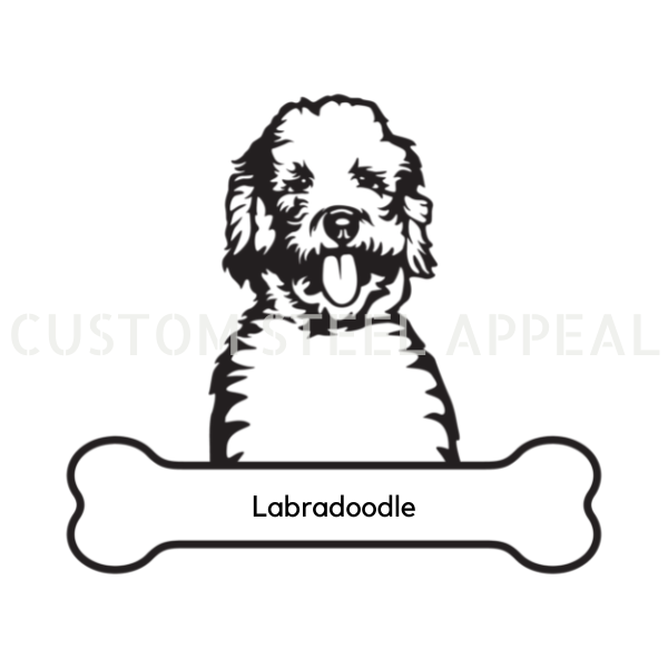 Labradoodle Dog Portrait Signs – Custom Steel Appeal