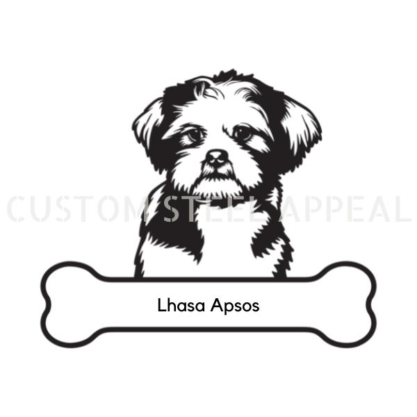 Lhasa Apsos Dog Portrait Signs – Custom Steel Appeal