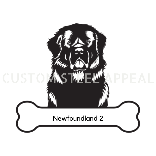 Newfoundland 2 Dog Portrait Signs – Custom Steel Appeal