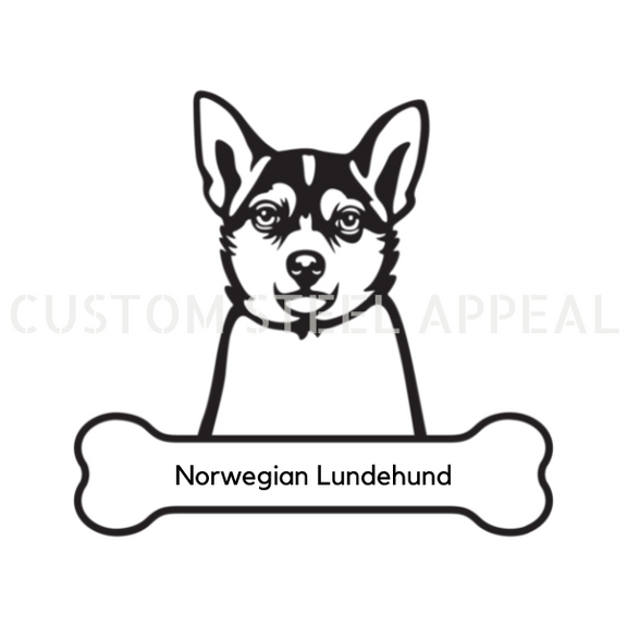 Norwegian Lundehund Dog Portrait Signs – Custom Steel Appeal