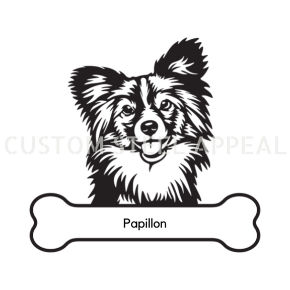 Papillon Dog Portrait Signs – Custom Steel Appeal