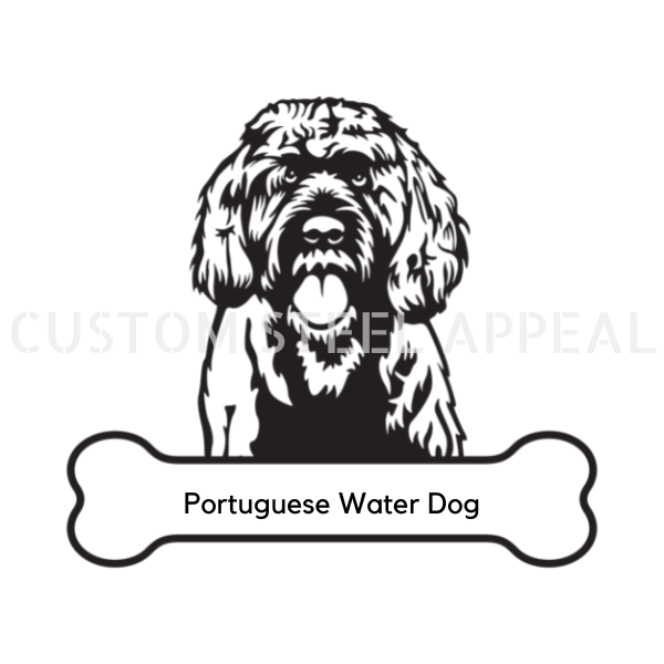 Portuguese Water Dog Portrait Signs – Custom Steel Appeal