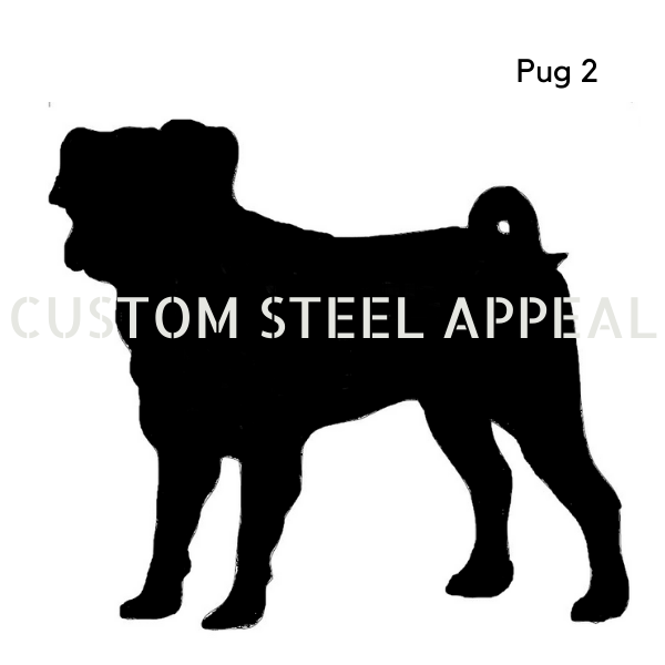 Custom Made Pug Dog Pet Memorial | Custom Steel Appeal