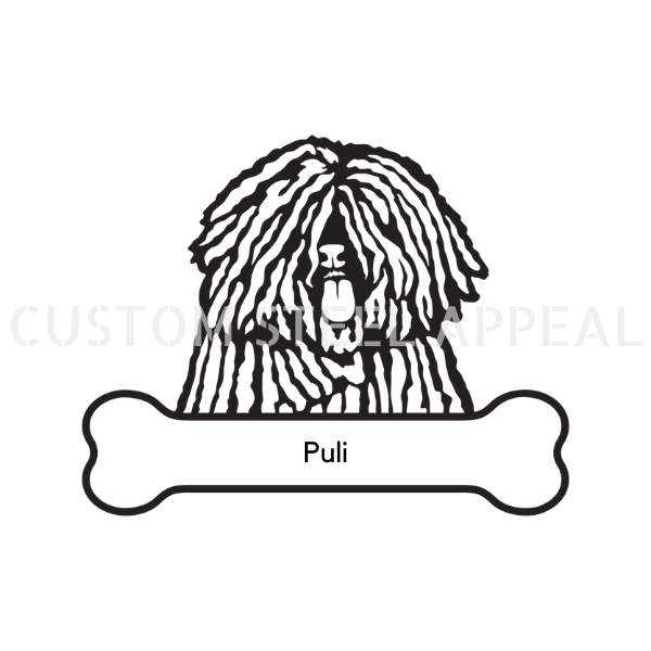Puli Dog Portrait Signs – Custom Steel Appeal