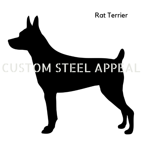 Rat Terrier Shut the Gate Dog Sign | Custom Steel Appeal