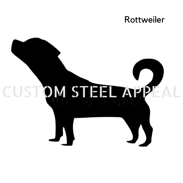 Rottweiler (Natural Tail) Shut the Gate Dog Sign | Custom Steel Appeal