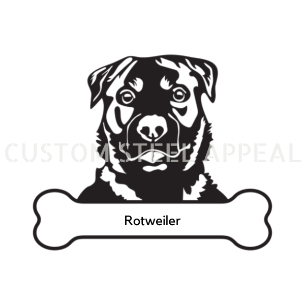 Rottweiler Dog Portrait Signs – Custom Steel Appeal