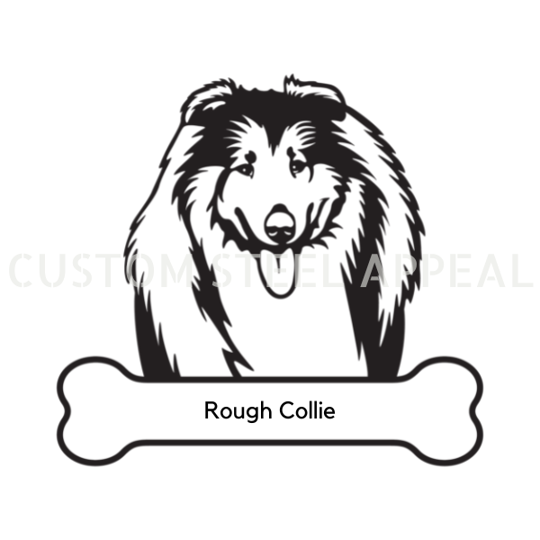 Rough Collie Dog Portrait Signs – Custom Steel Appeal