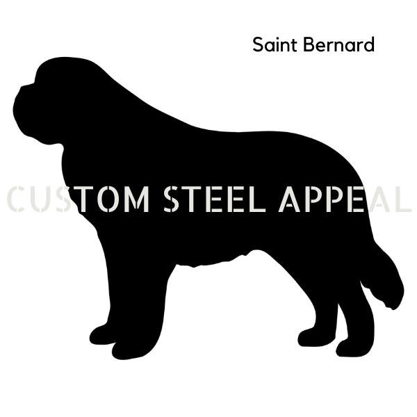 Saint Bernard Shut the Gate Dog Sign | Custom Steel Appeal