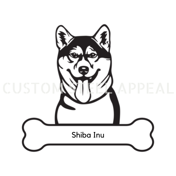 Shiba Inu Dog Portrait Signs – Custom Steel Appeal