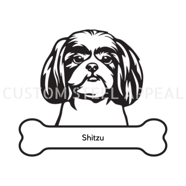 Shih Tzu Dog Portrait Signs – Custom Steel Appeal