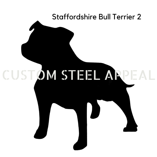 Custom Made Staffy Dog Pet Memorial | Custom Steel Appeal