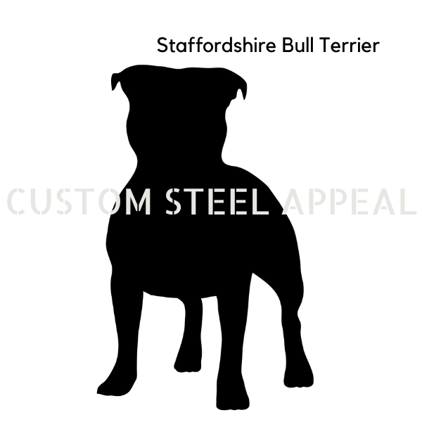 Custom Staffordshire Bull Terrier Dog Memorial | Custom Steel Appeal
