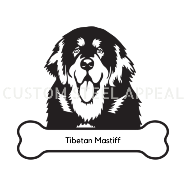 Tibetan Mastiff Dog Portrait Signs – Custom Steel Appeal