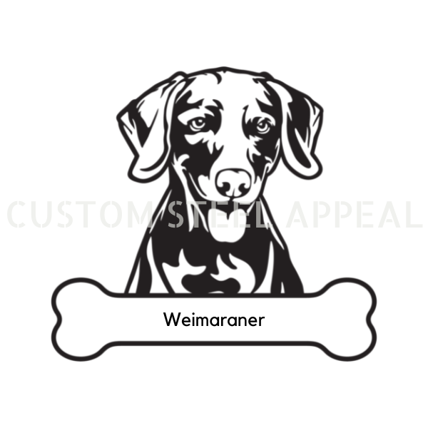 Weimaraner Dog Portrait Signs – Custom Steel Appeal