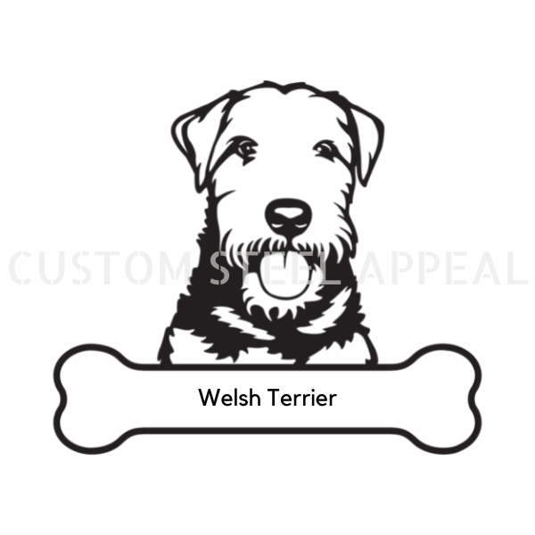 Welsh Terrier Dog Portrait Signs – Custom Steel Appeal