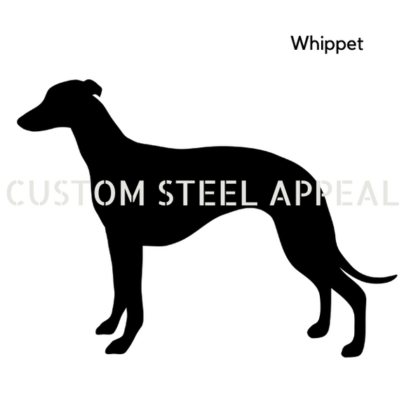 Whippet Shut the Gate Dog Sign | Custom Steel Appeal