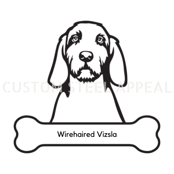 Wirehaired Vizsla Dog Portrait Signs – Custom Steel Appeal